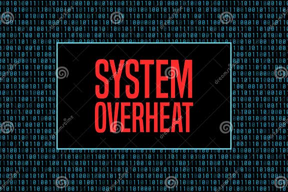 System Overheat Warning Screen Stock Vector - Illustration of issue ...