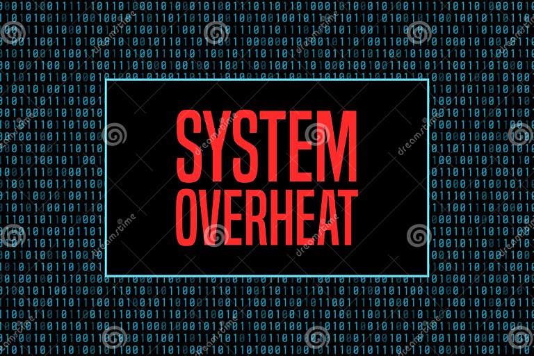 System Overheat Warning Screen Stock Vector - Illustration of issue ...