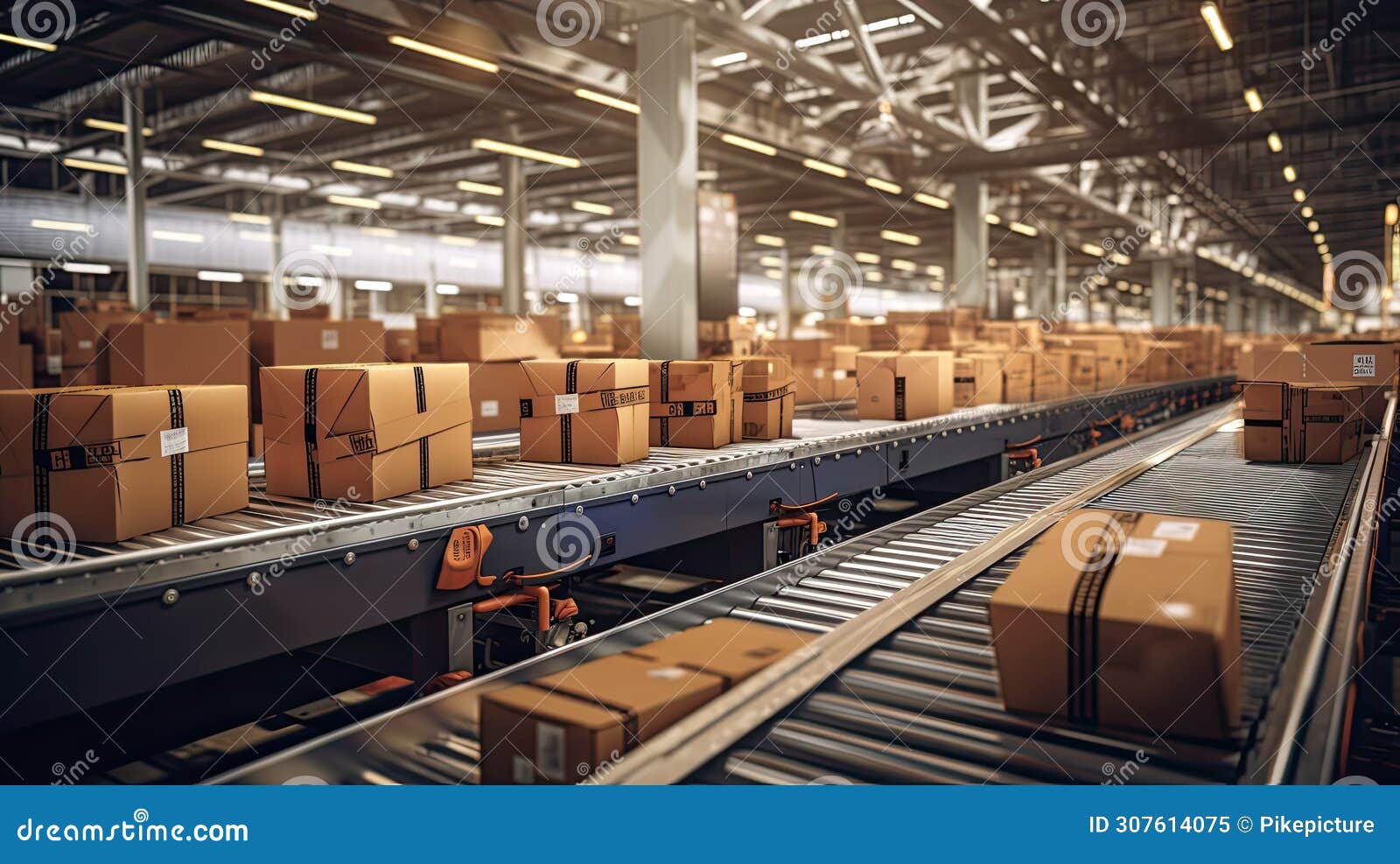 System Package Conveyor Airport Stock Illustration - Illustration of ...