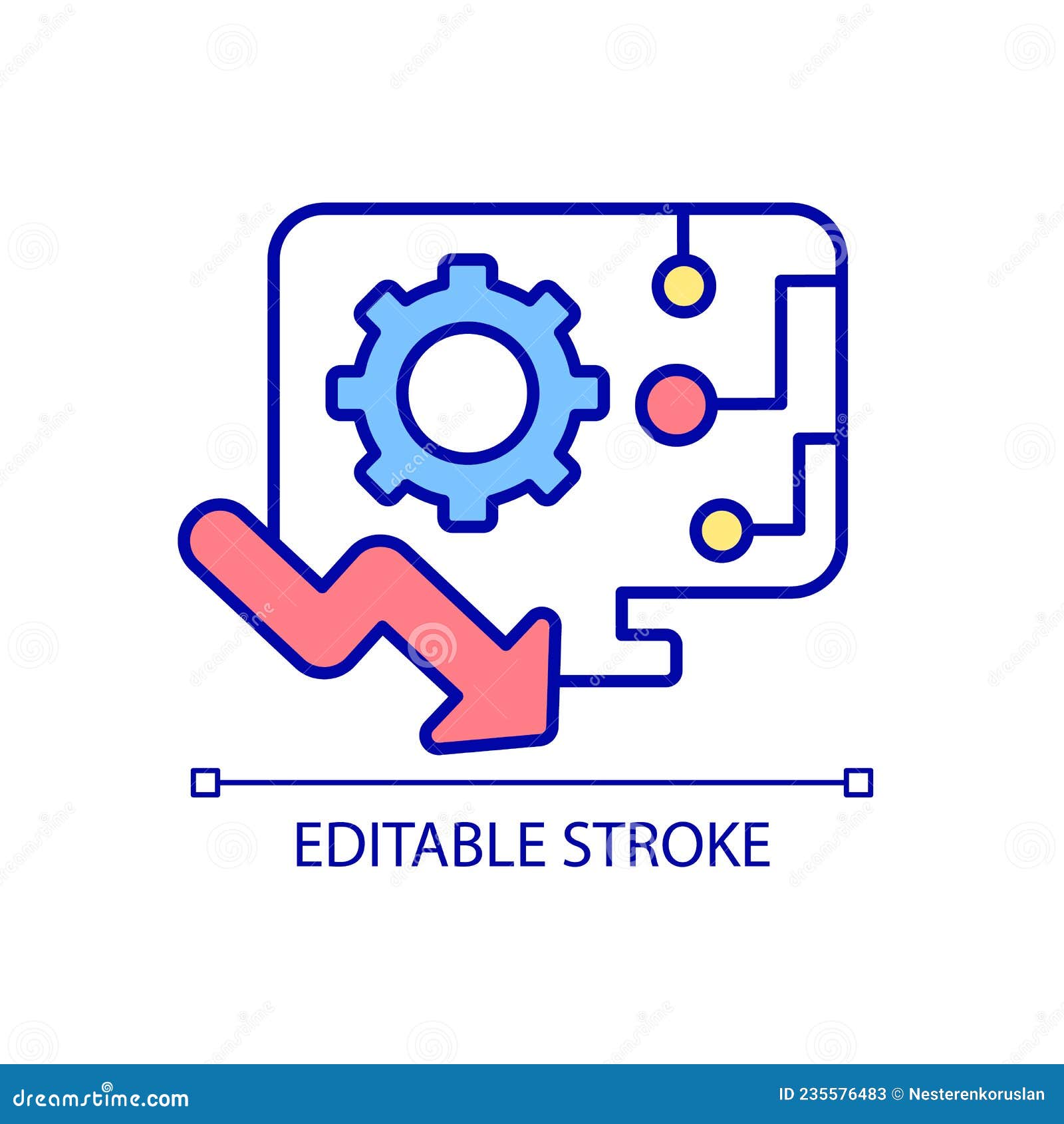 System Performance Slowness RGB Color Icon Stock Vector - Illustration ...