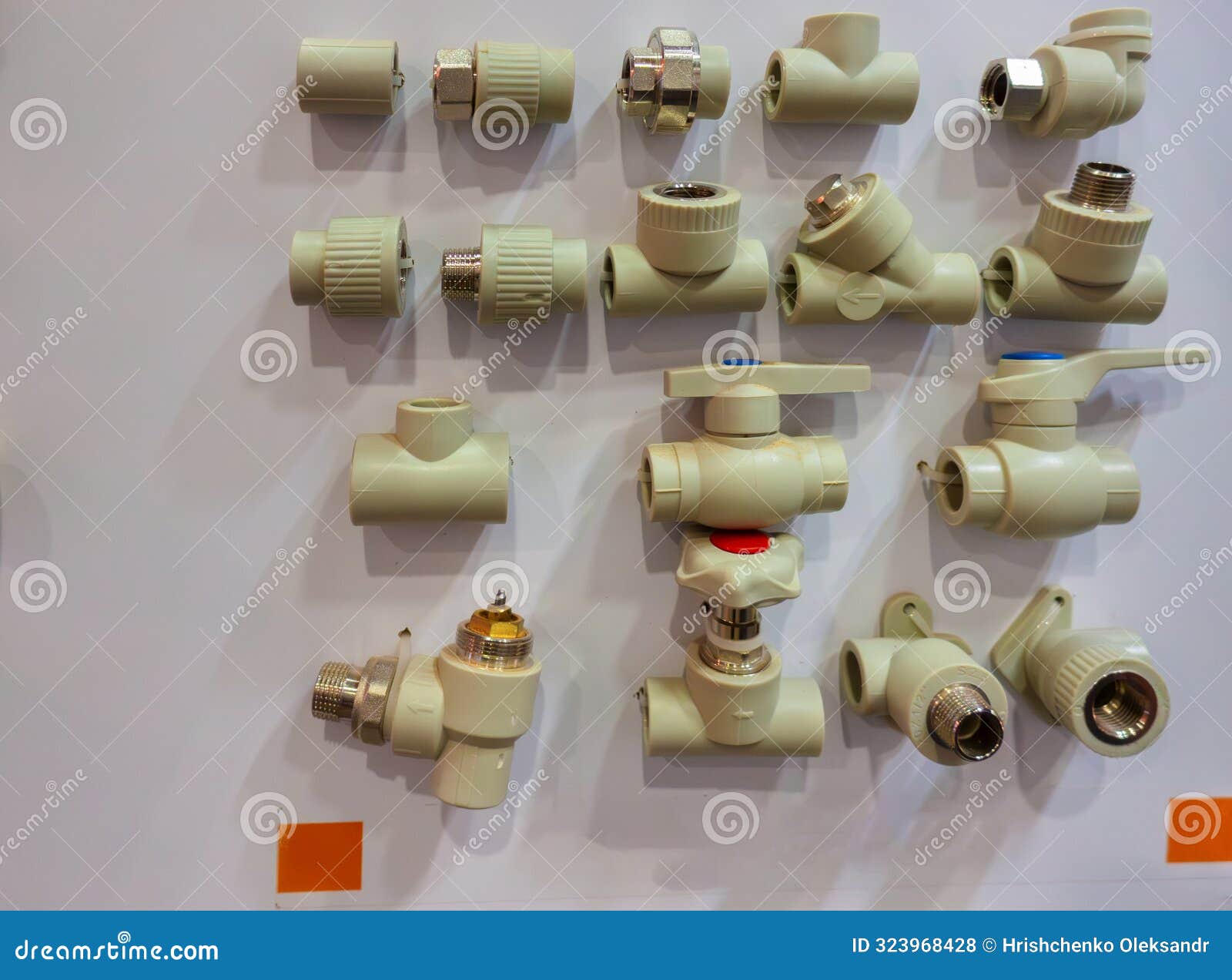 System of Polypropylene Fittings for Polypropylene Pipes Stock Photo ...