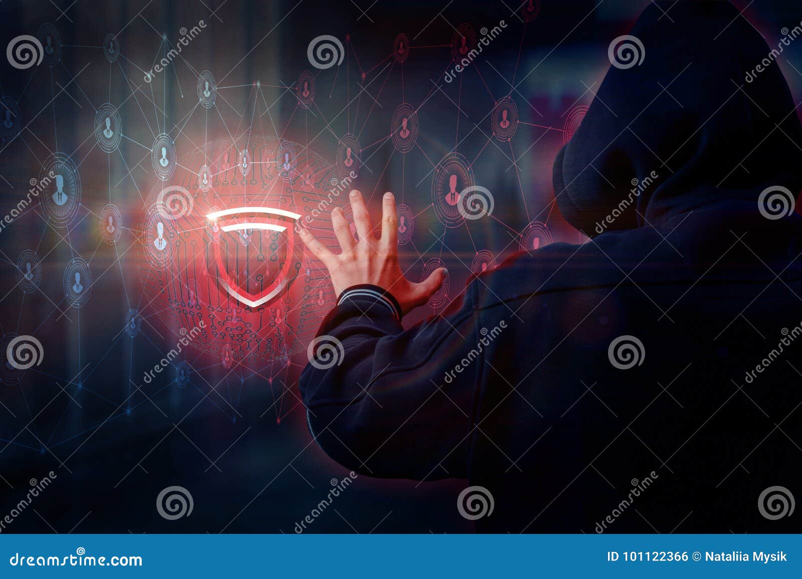 System is Protected from Attack by a Hacker. Stock Photo - Image of ...