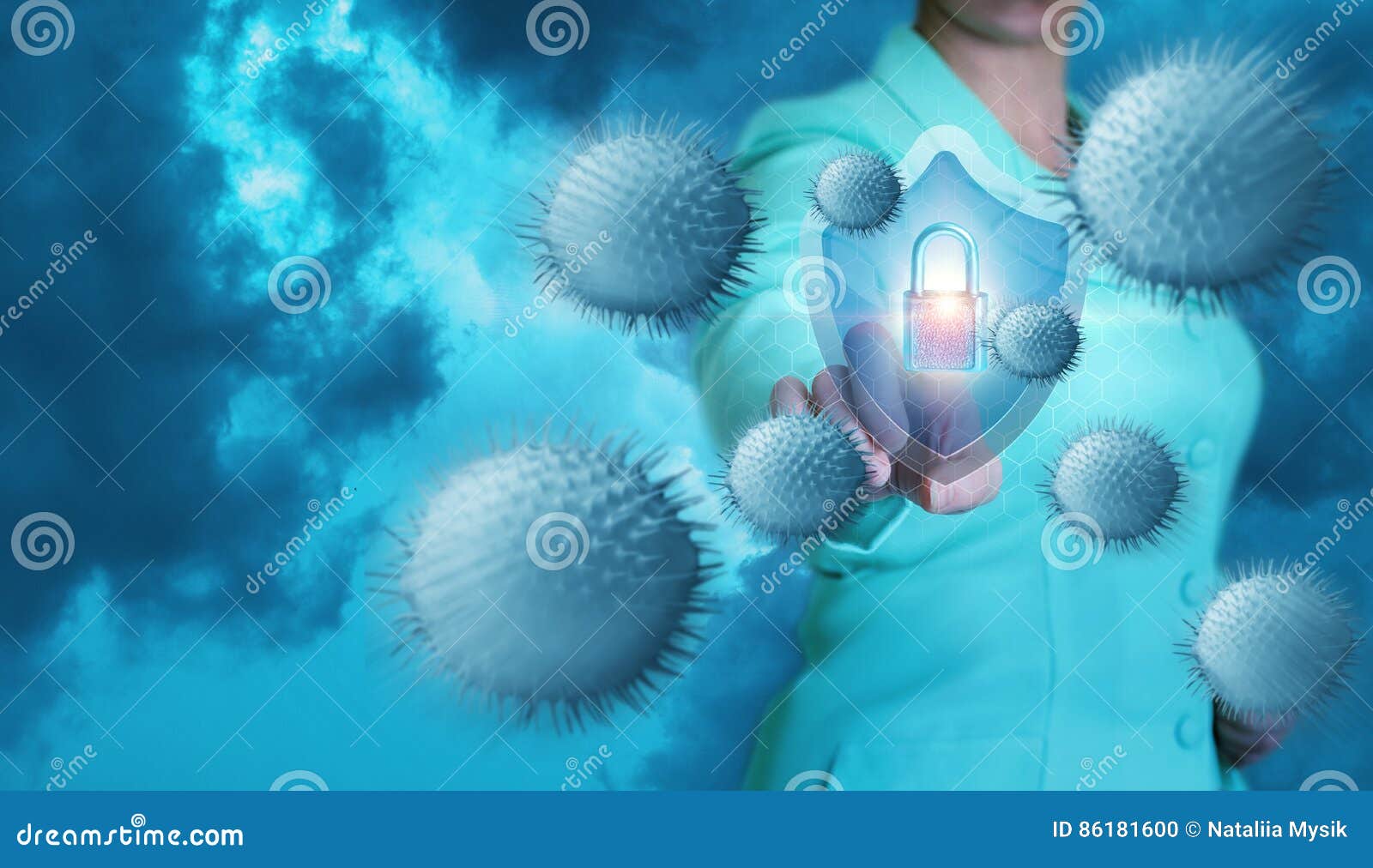 System Protection from Computer Viruses. Stock Photo - Image of danger ...