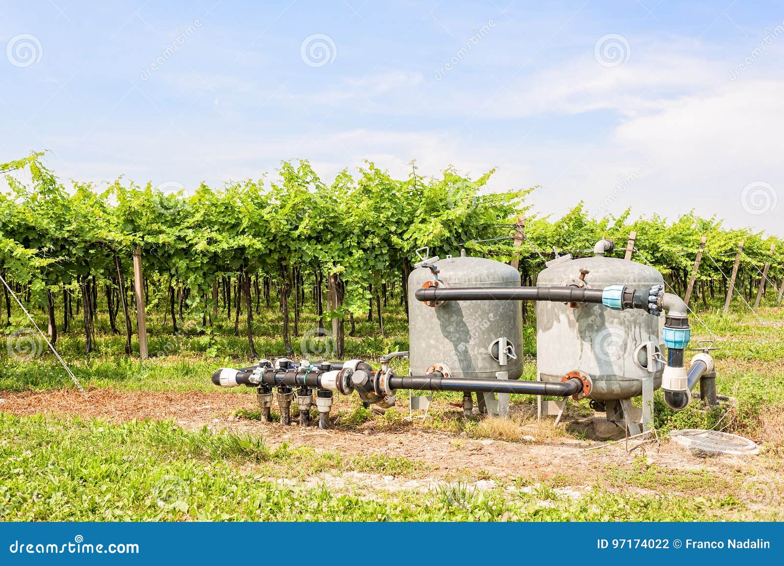 System for Pumping Irrigation Water Stock Photo - Image of tube ...