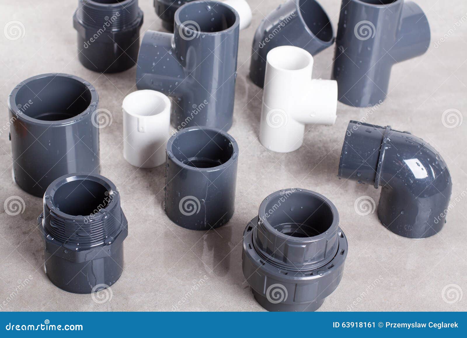 System PVC-U fittings stock image. Image of link, cement - 63918161