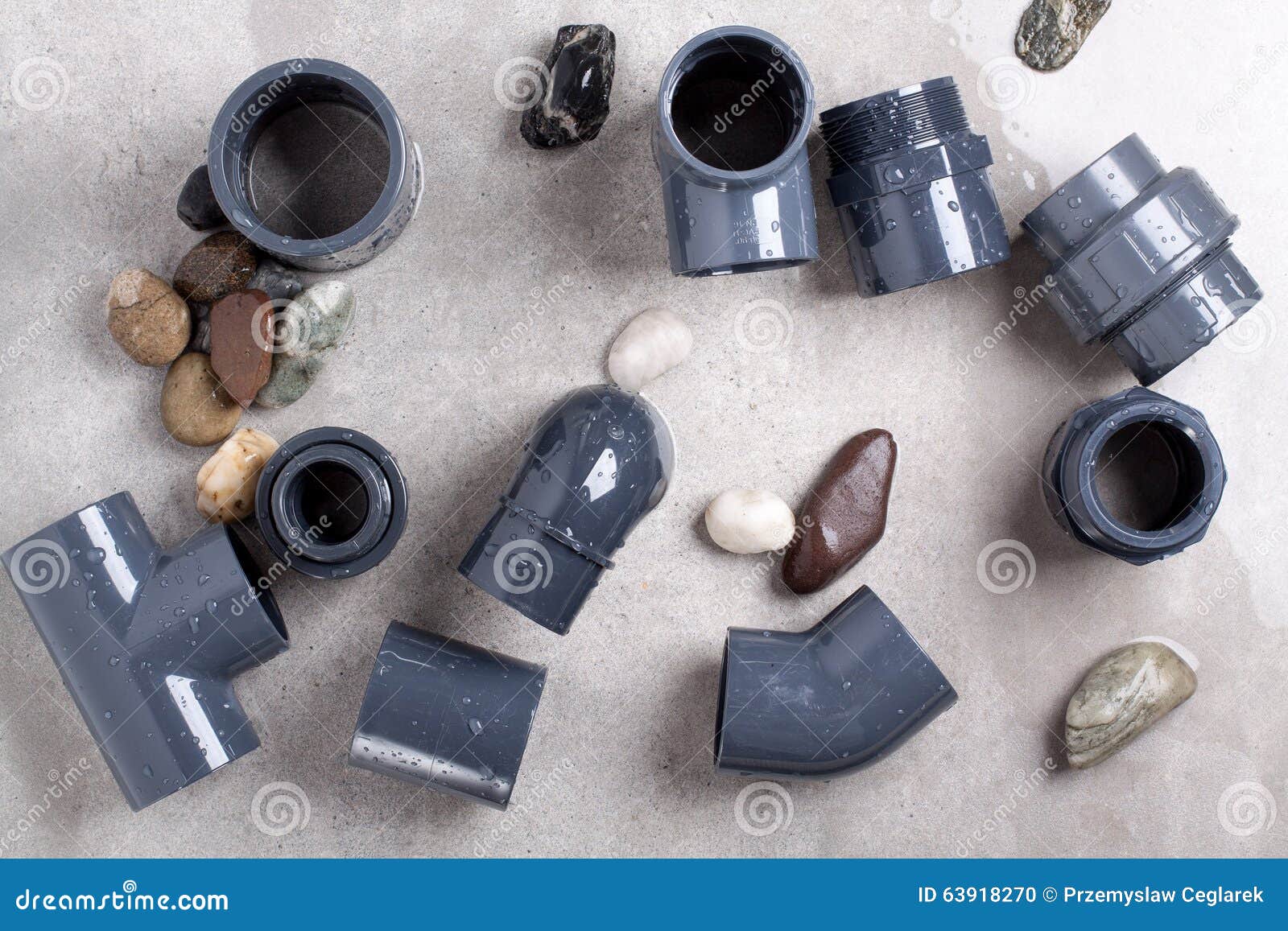 System PVC-U fittings stock photo. Image of dressed, plant - 63918270