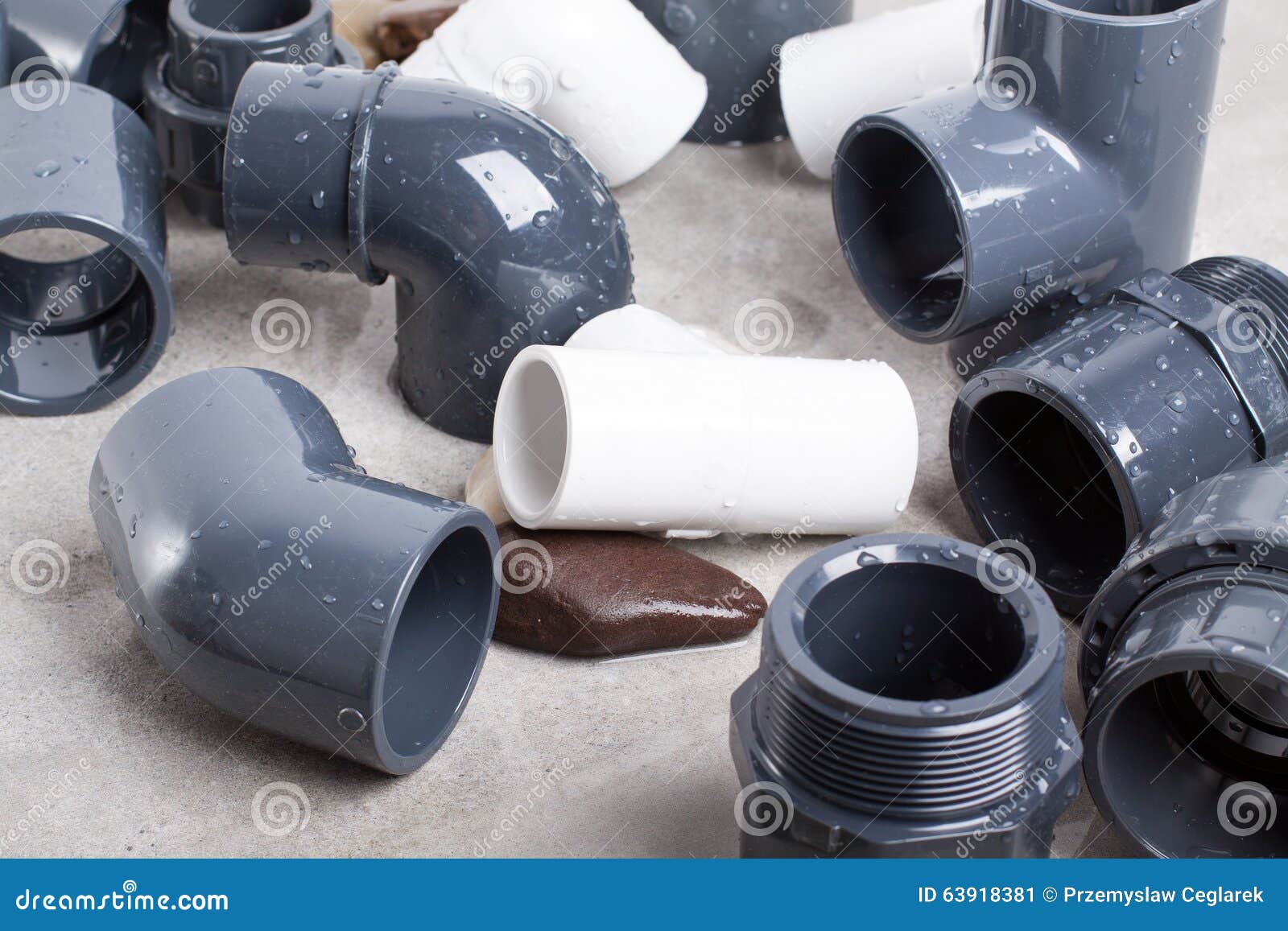 System PVC-U fittings stock image. Image of connector - 63918381