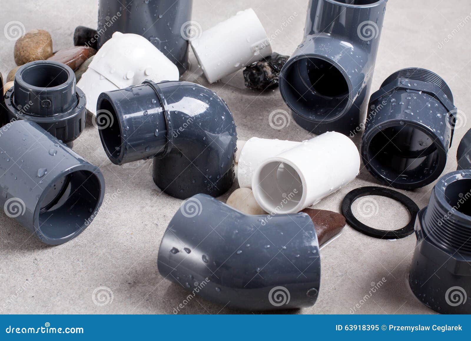 System PVC-U fittings stock image. Image of ground, coupler - 63918395