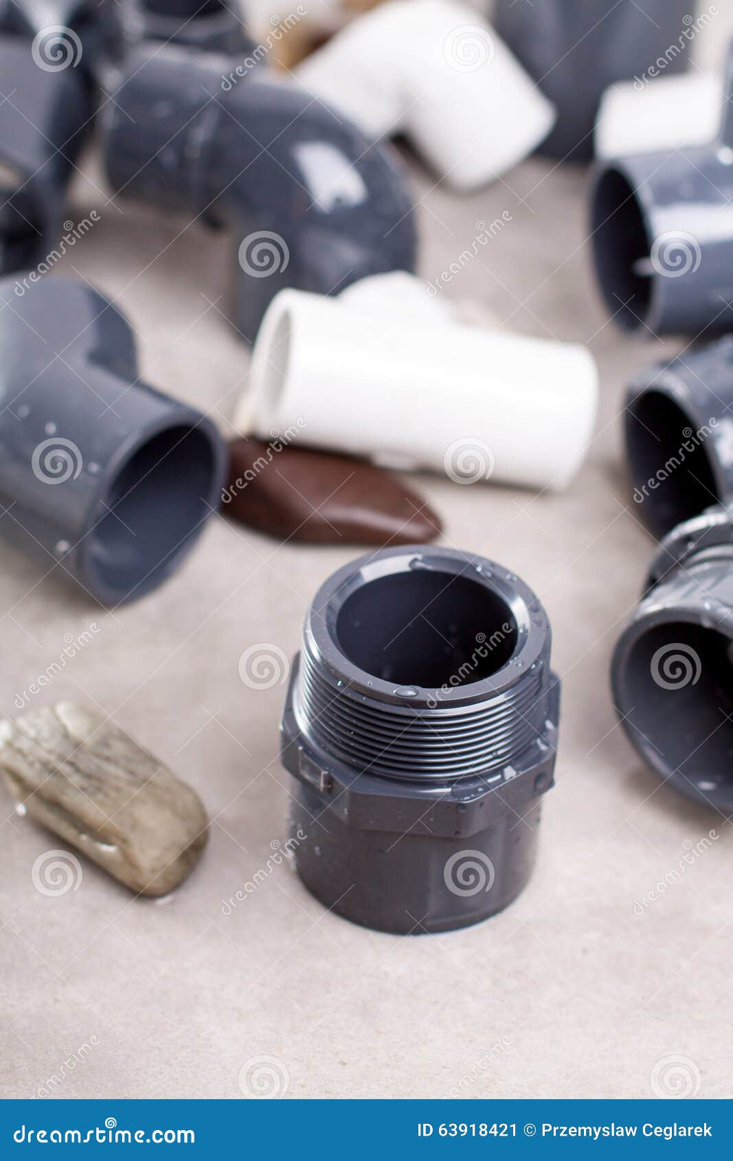 System PVC-U fittings stock image. Image of cement, glue - 63918421