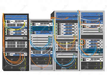 System rack stock vector. Illustration of hosting, firewall - 32844079
