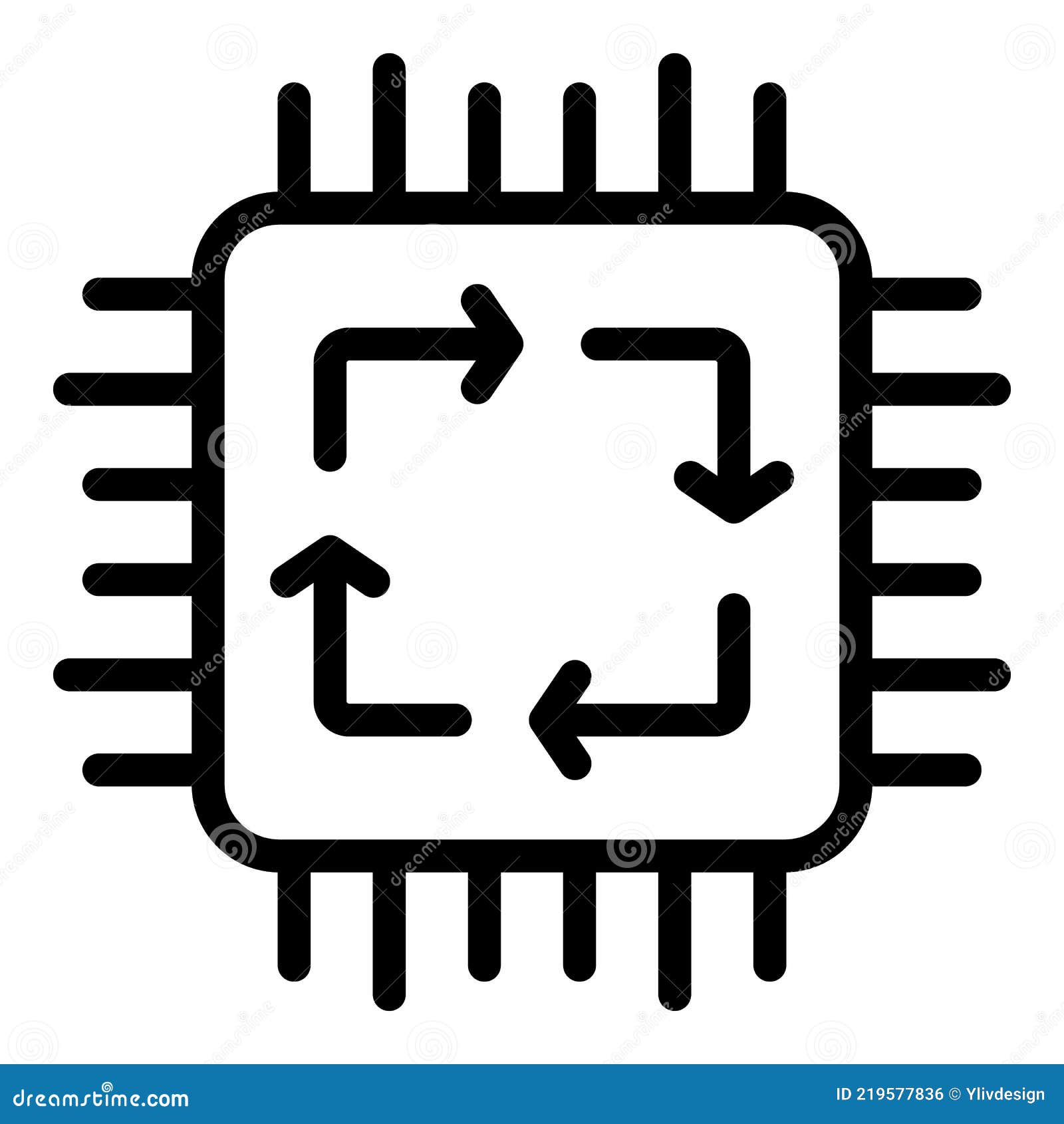 System Regeneration Icon, Outline Style Stock Vector - Illustration of ...