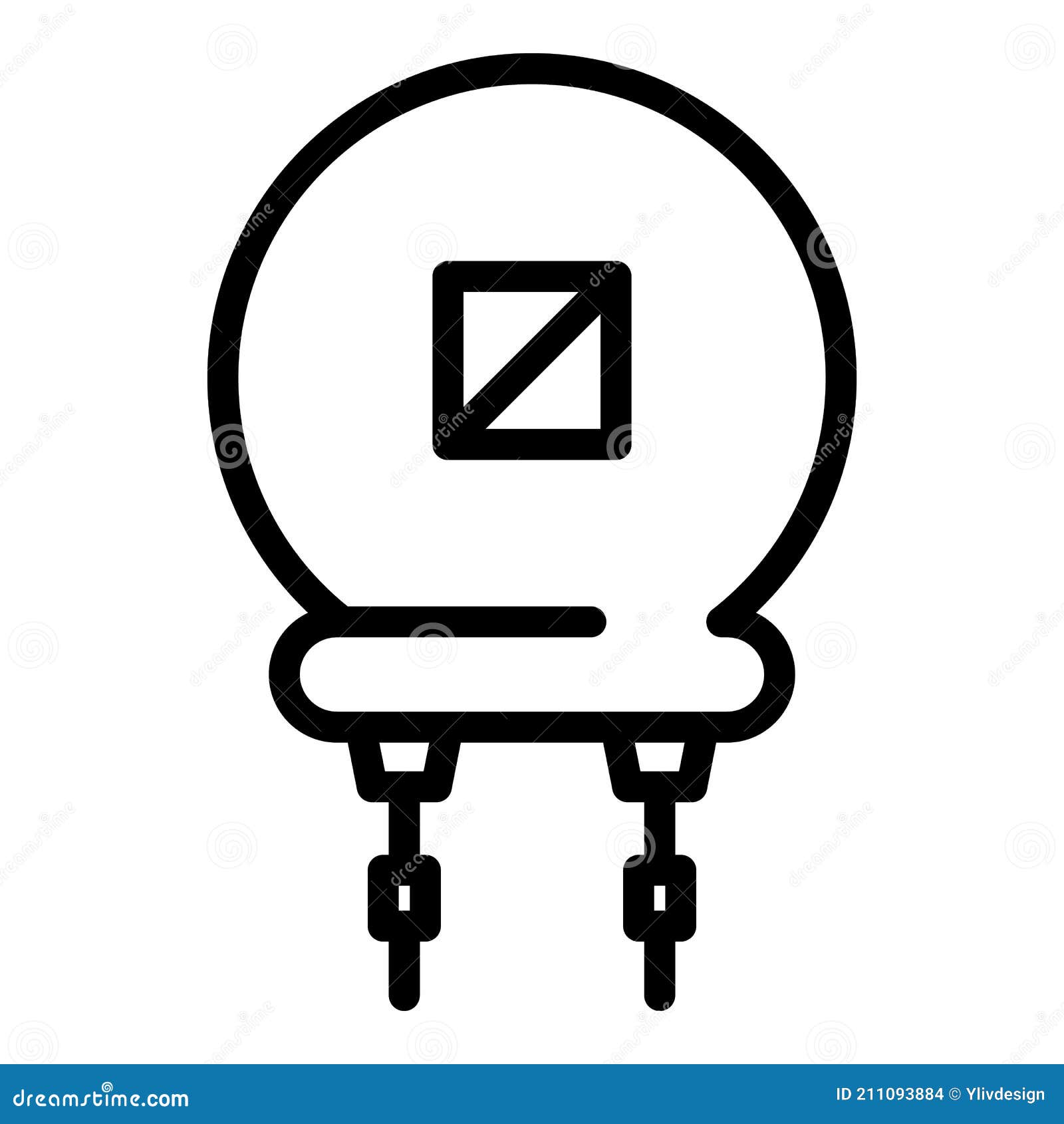 System Resistor Icon, Outline Style Stock Vector - Illustration of ...