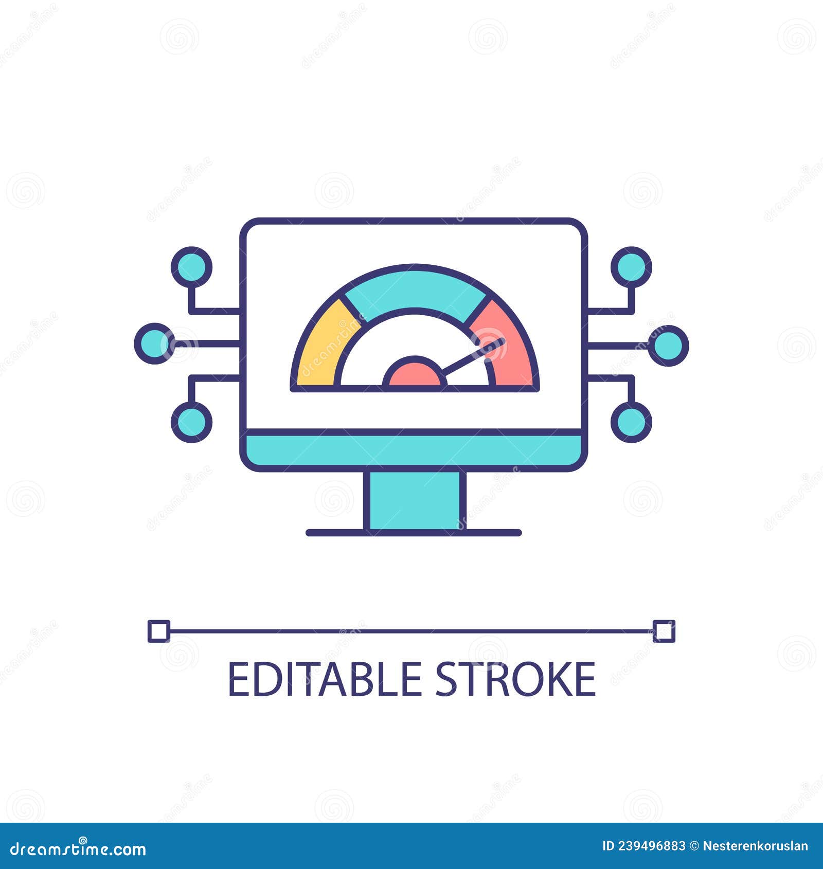 System Risk Analysis RGB Color Icon Stock Vector - Illustration of ...