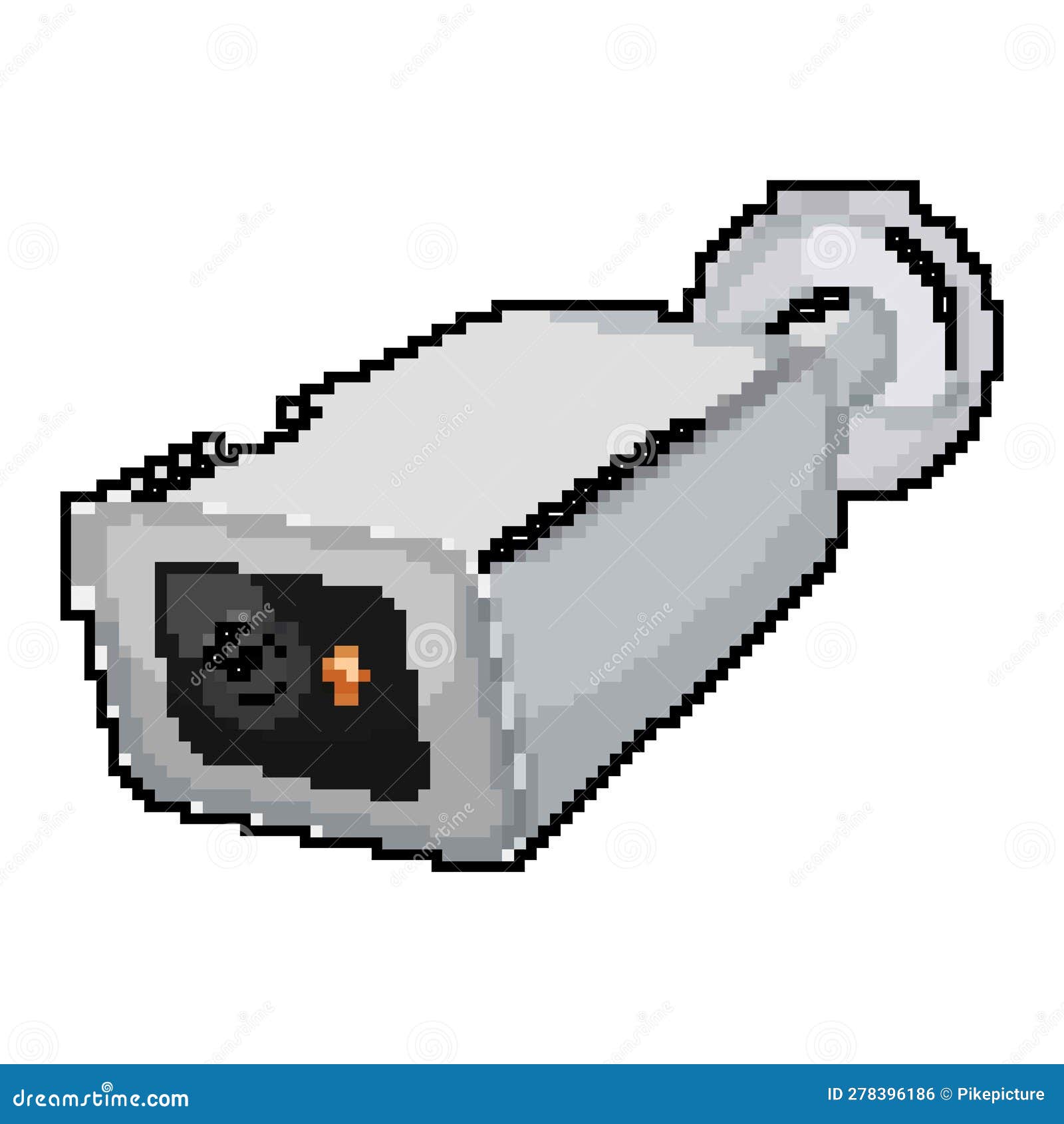 System Security Camera Cctv Game Pixel Art Vector Illustration Stock ...