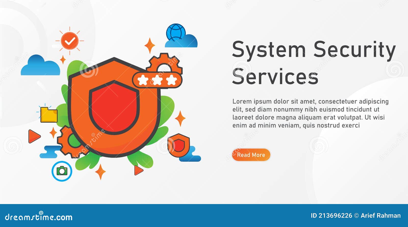 System Security Services Landing Page Template. Creative Website ...