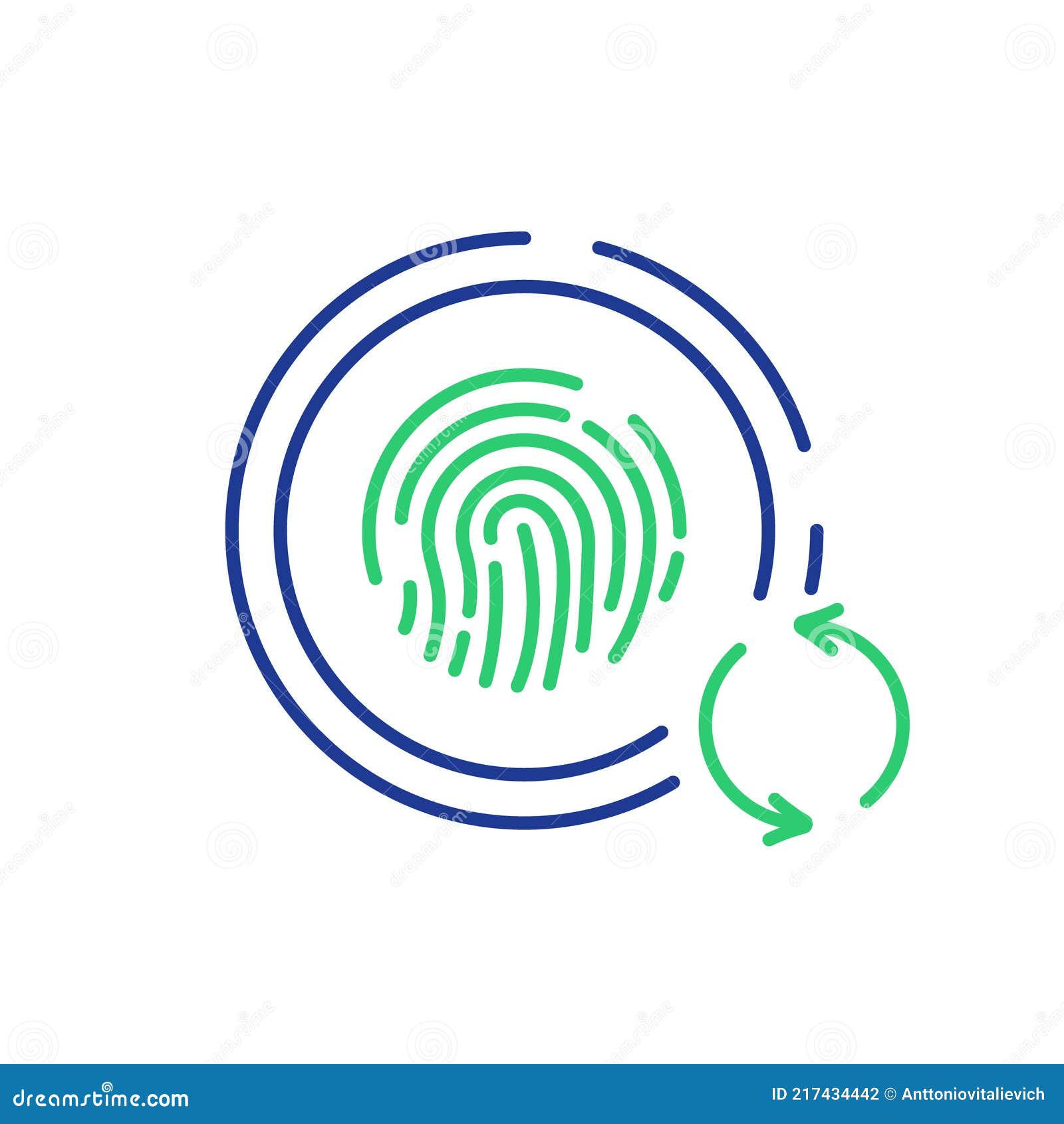 System Security Update and Upgrade Concept. Fingerprint Recognition ...