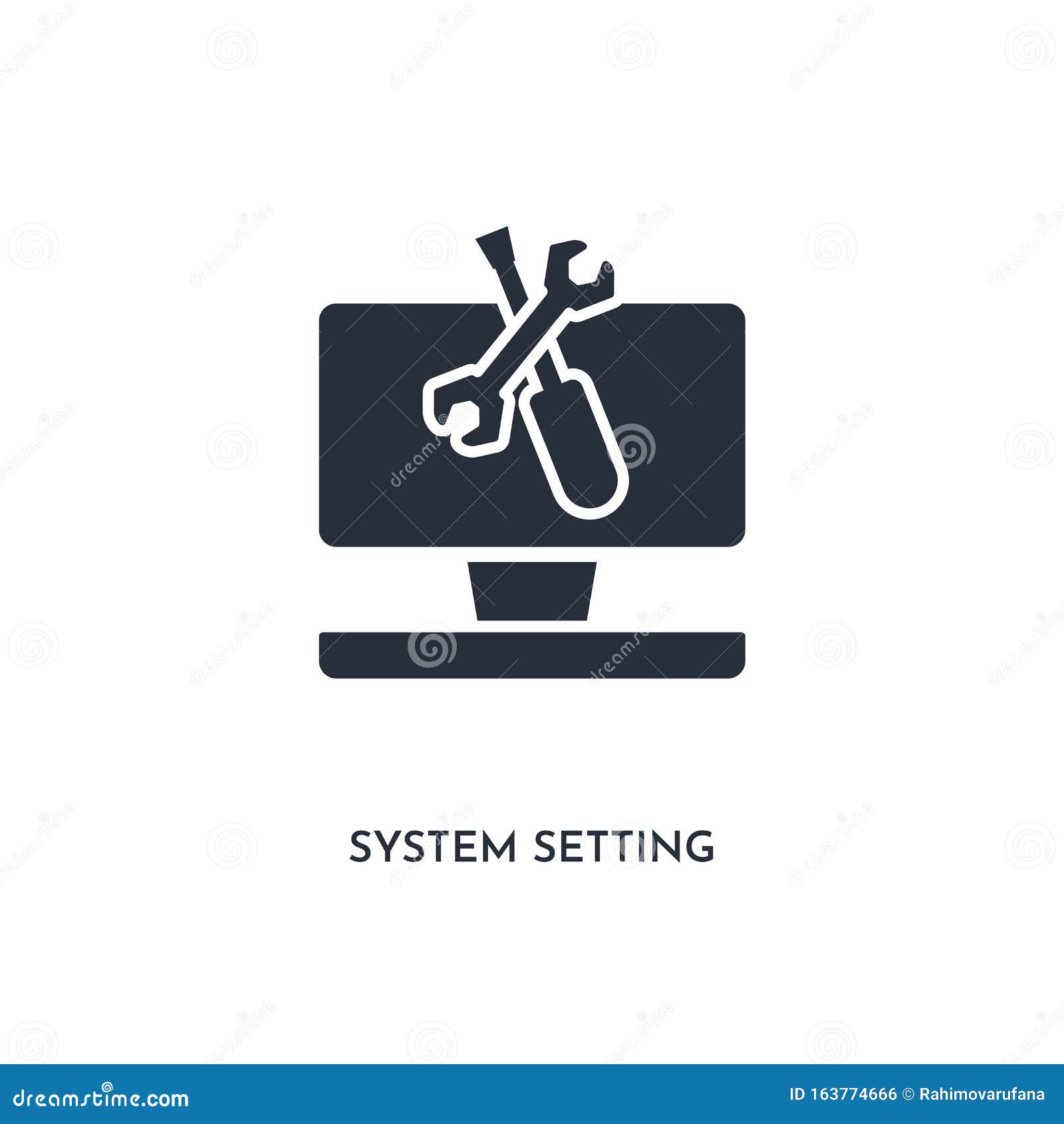 System Setting Icon. Simple Element Illustration. Isolated Trendy ...