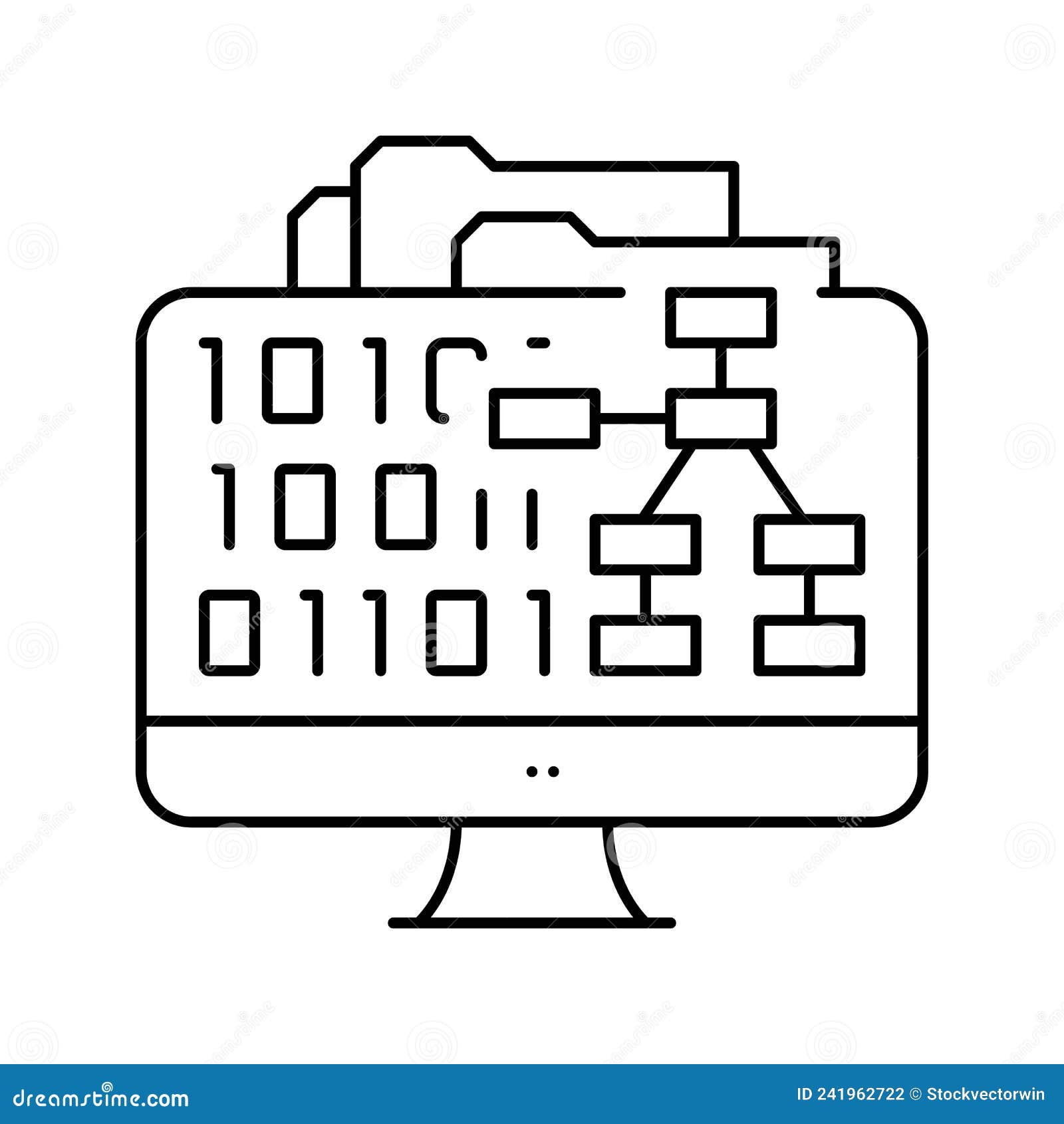 System Software Line Icon Vector Illustration Stock Vector ...