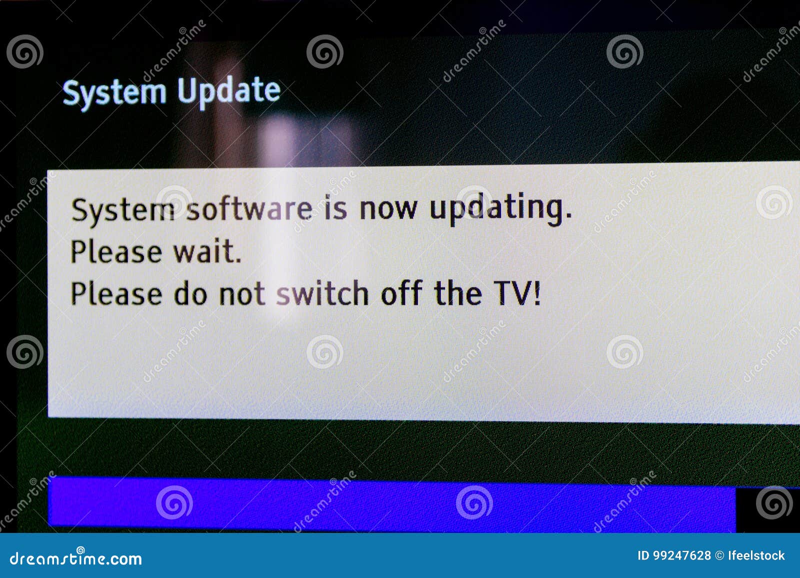 System Software is Now Updating Meesage Stock Photo - Image of please ...