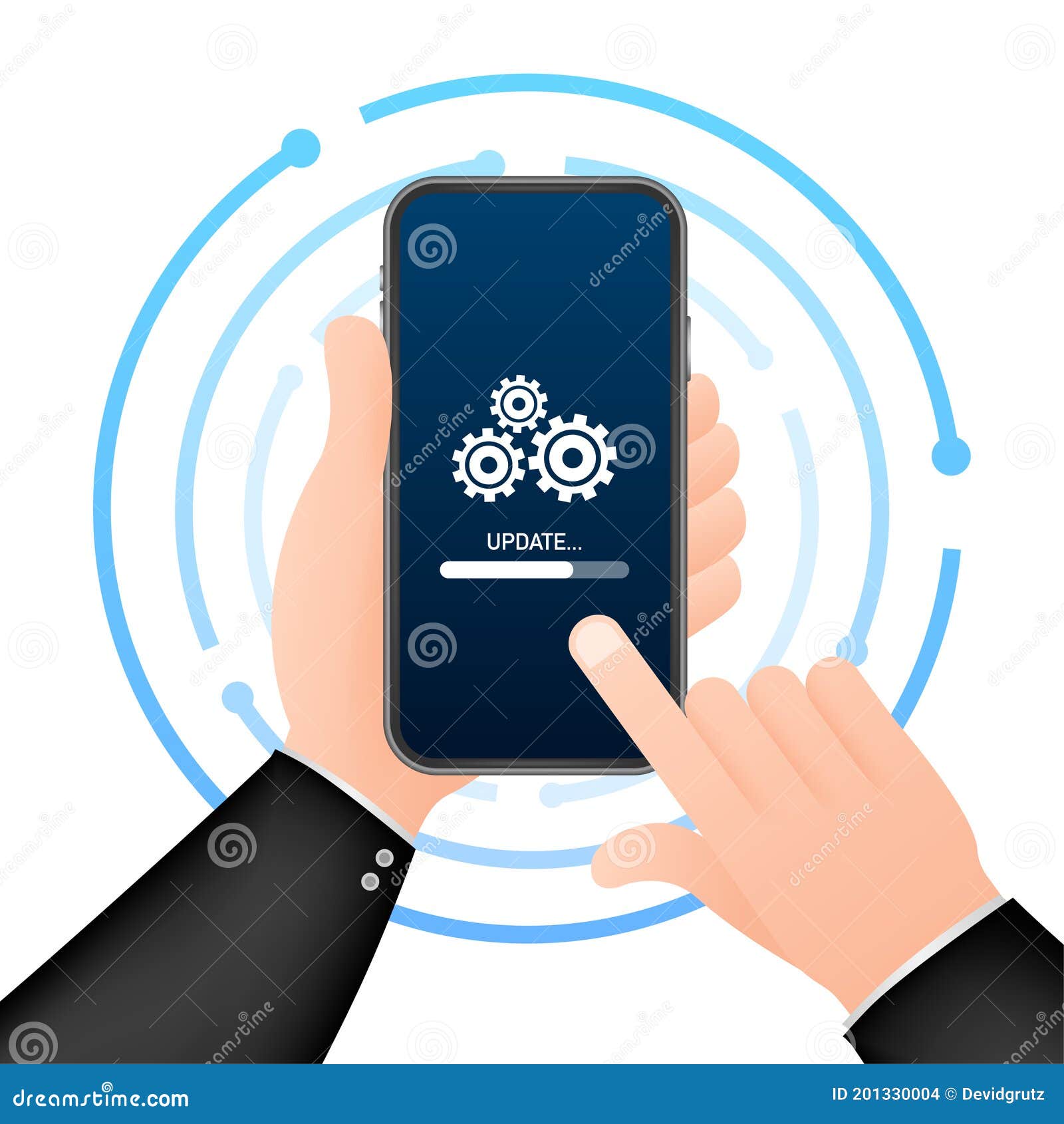 System Software Update, Data Update or Synchronize with Progress Bar on ...