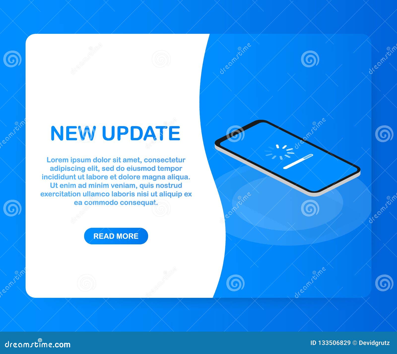 System Software Update Data Update Or Synchronize With Progress Bar On The Screen Vector