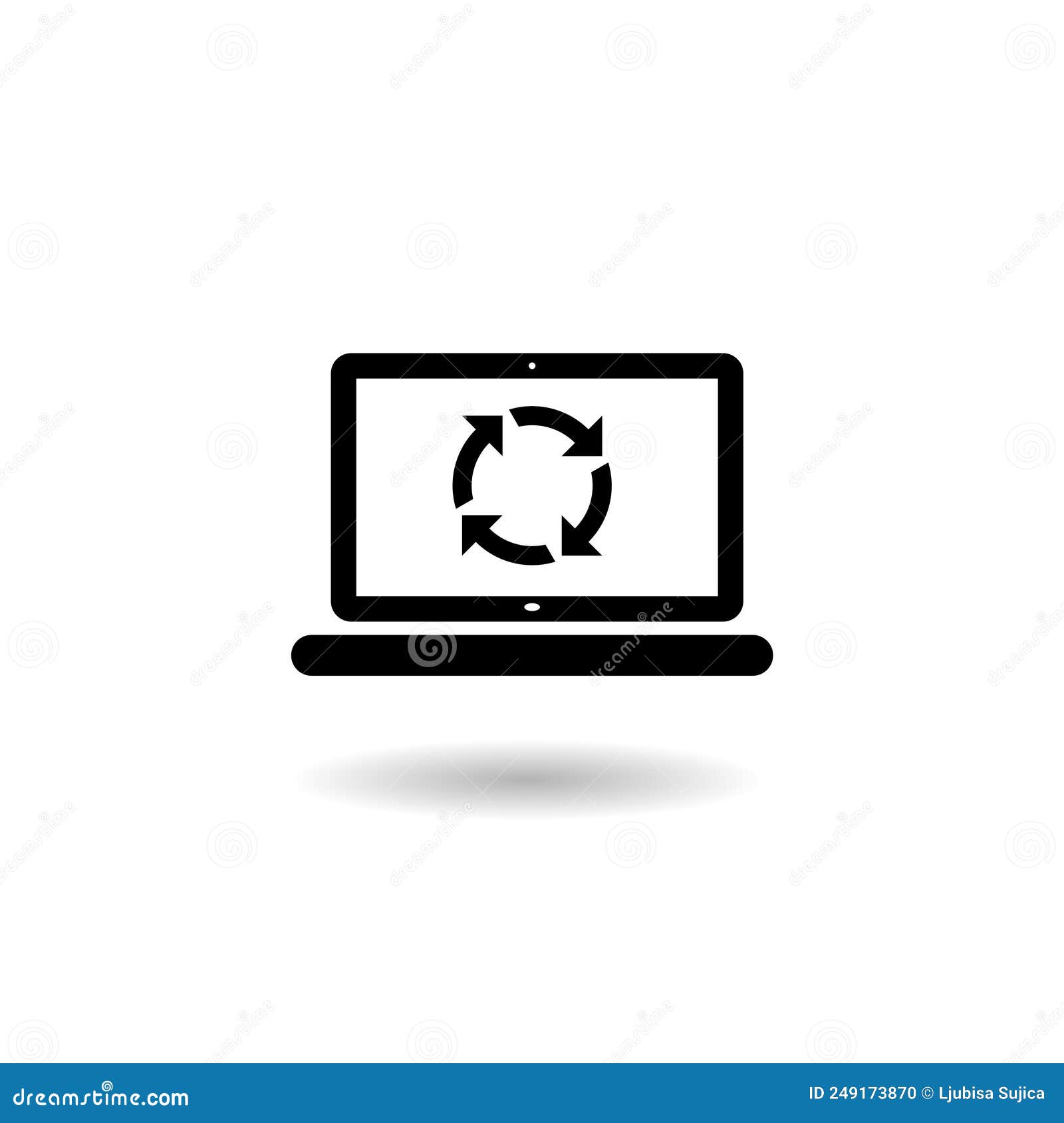 System Software Update Logo with Shadow Stock Vector - Illustration of ...