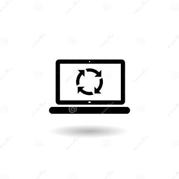System Software Update Logo with Shadow Stock Vector - Illustration of ...
