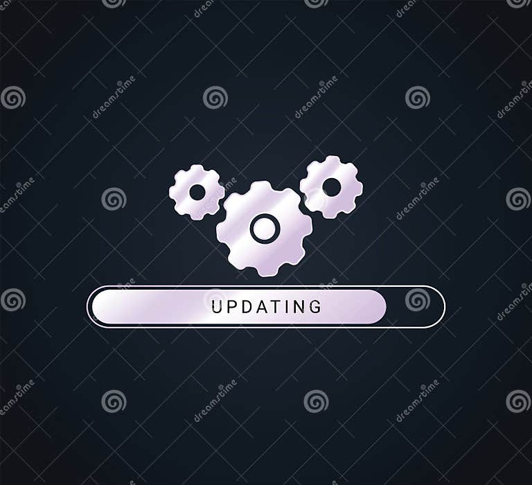 System Software Update or Upgrade. Application Loading Process Symbol Web Screen. Vector ...