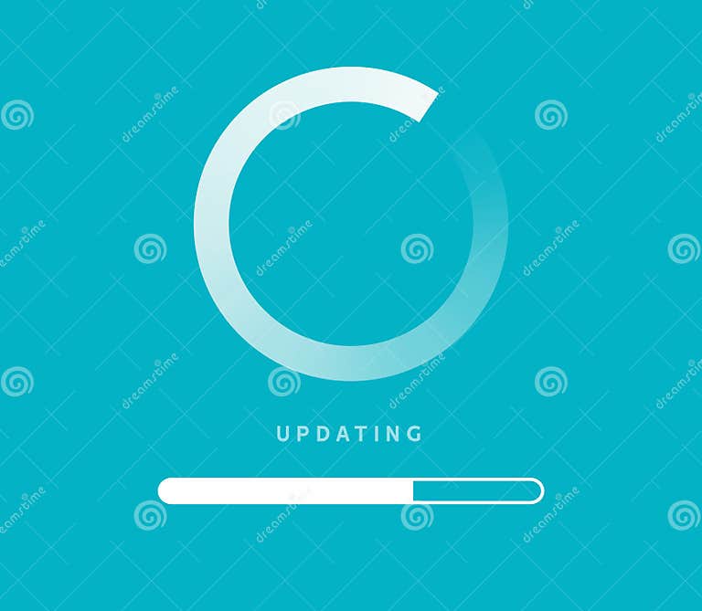 System Software Update or Upgrade. Application Loading Process Symbol Web Screen Stock Vector ...
