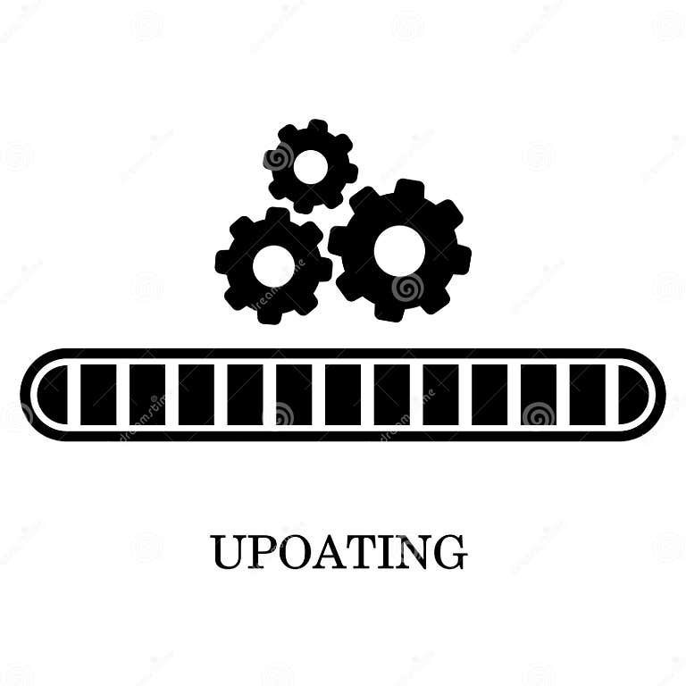 System Software Update or Upgrade. Application Loading Process Symbol Web Screen. Vector ...