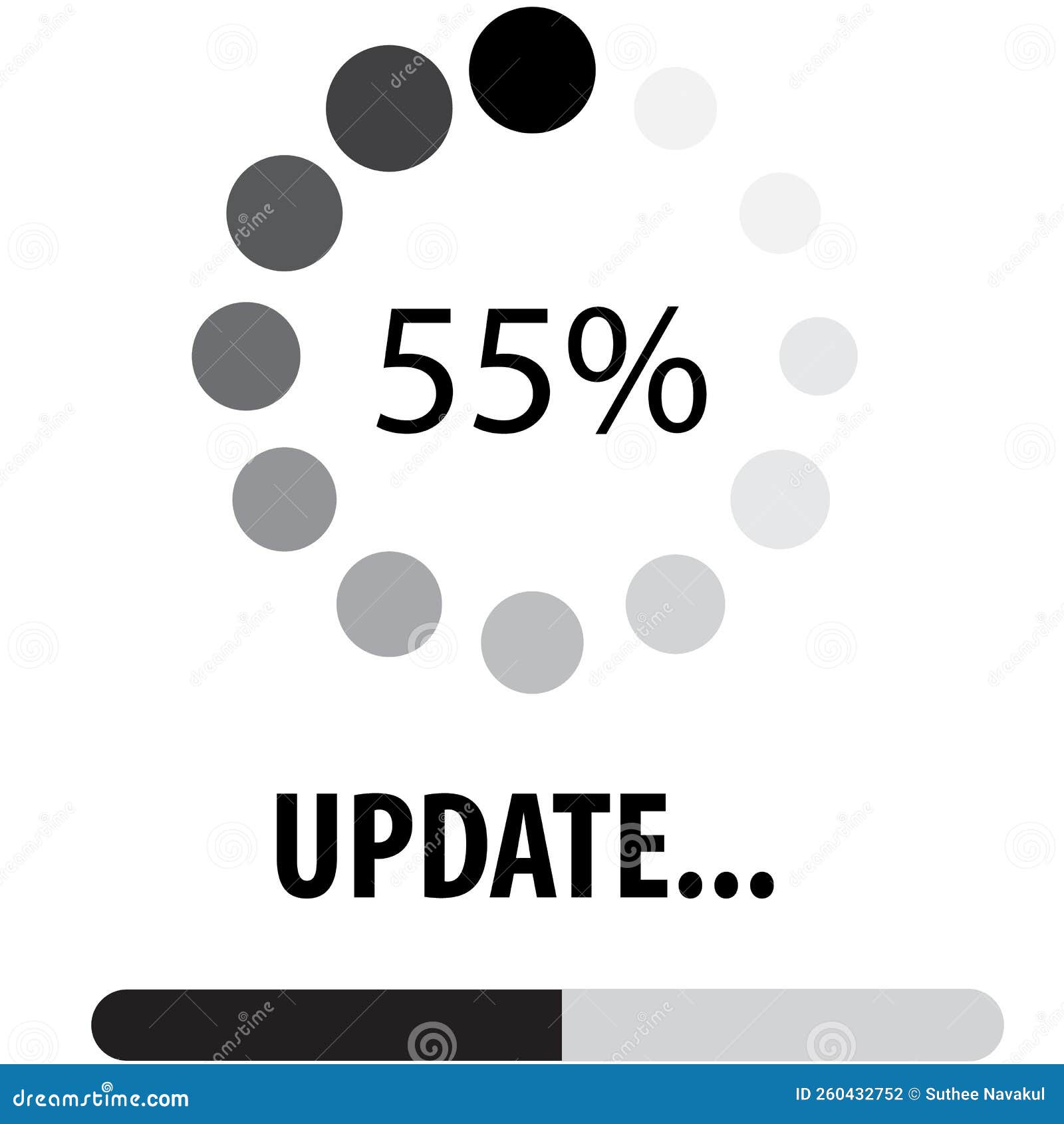 System Software Update And Upgrade Concept Loading Process Screen