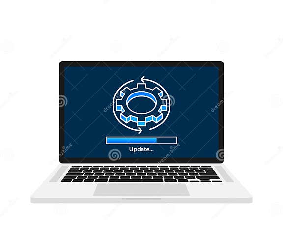 System Software Update and Upgrade. Install New Software Stock Vector ...
