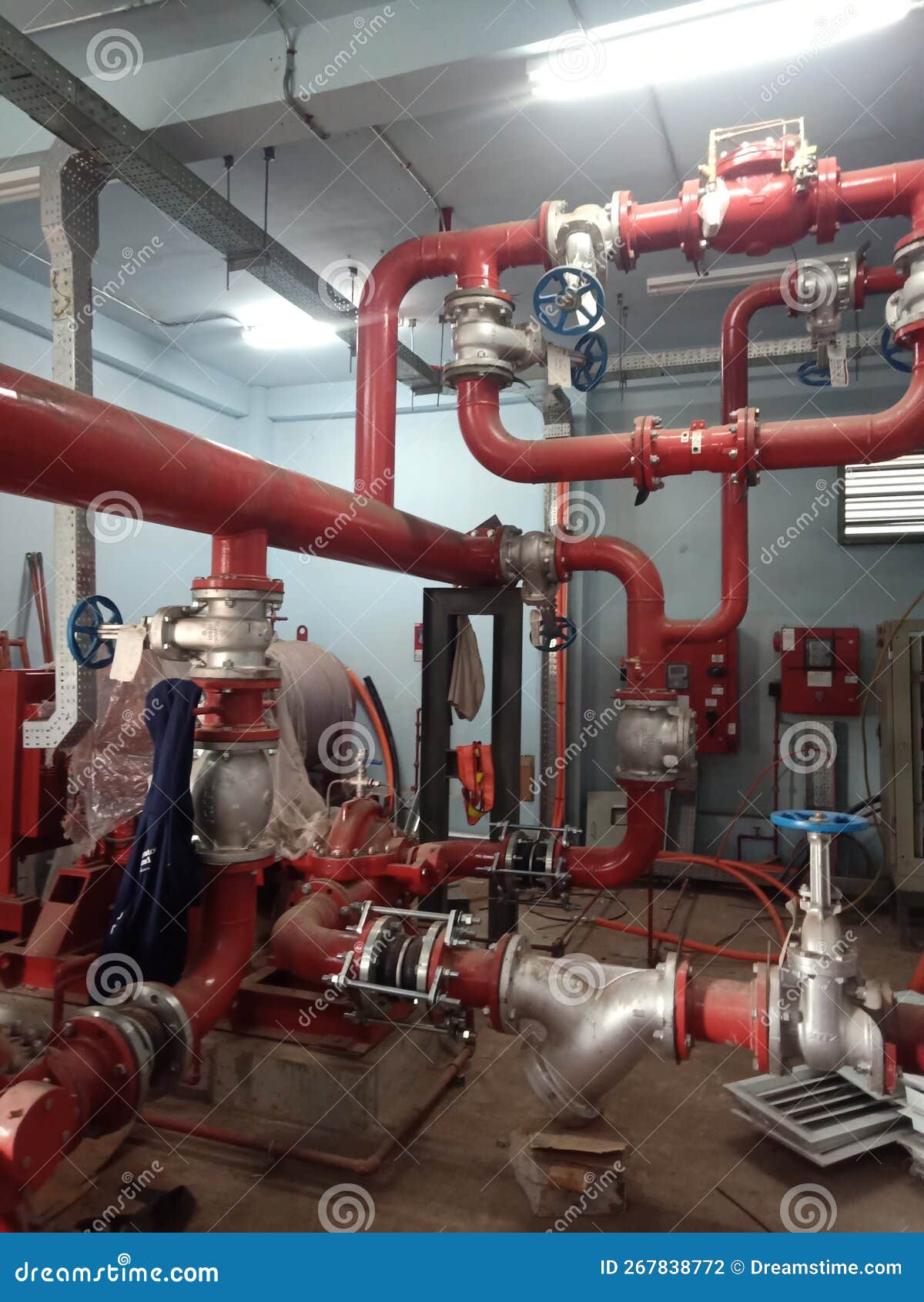 System Splinker Hydrant Pump Room Stock Photo - Image of sprinkler ...