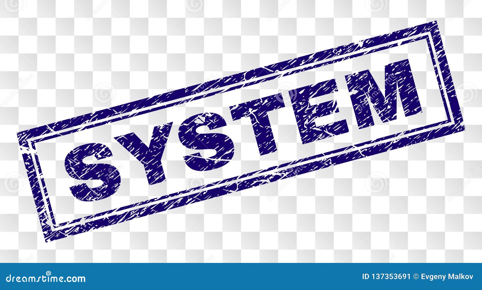 Grunge SYSTEM Rectangle Stamp Stock Vector - Illustration of system ...