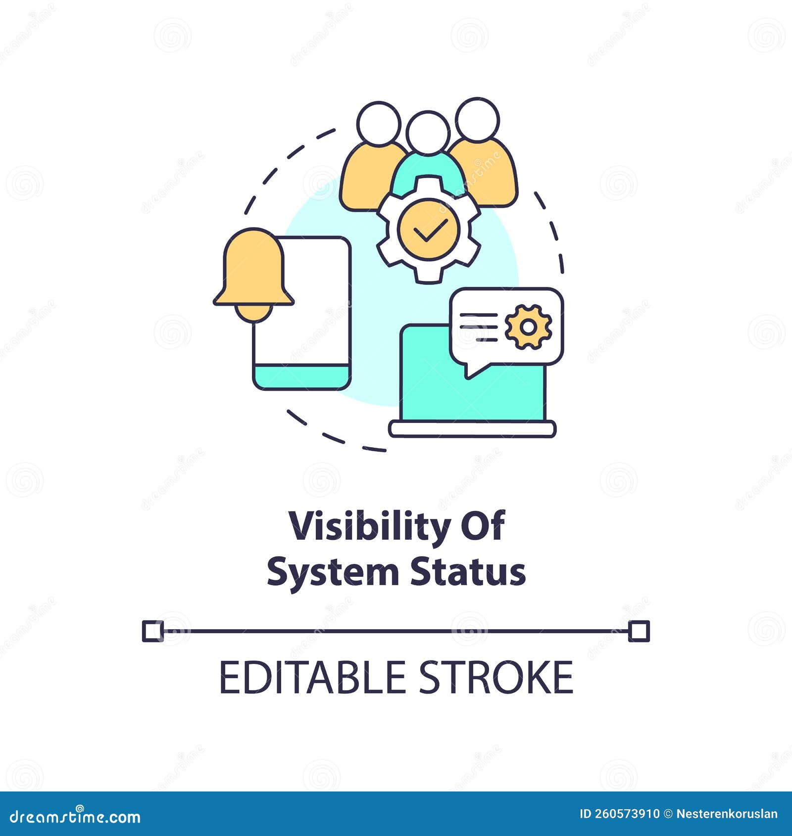 System Status Visibility Concept Icon Stock Vector - Illustration of ...