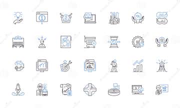 System and Structure Line Icons Collection. Architecture, Framework ...