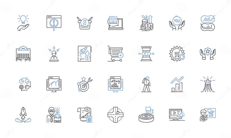 System And Structure Line Icons Collection Architecture Framework Infrastructure Design