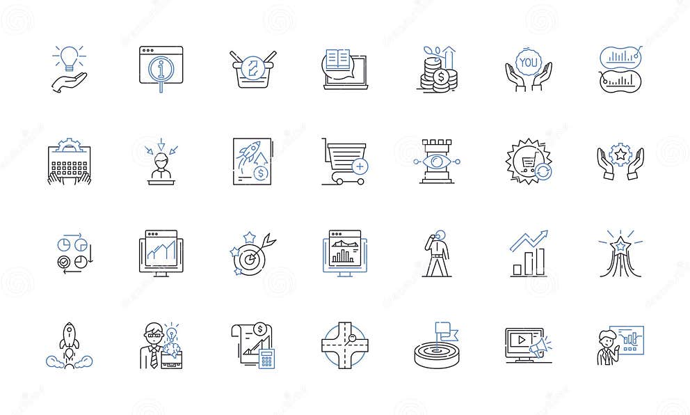 System and Structure Line Icons Collection. Architecture, Framework ...
