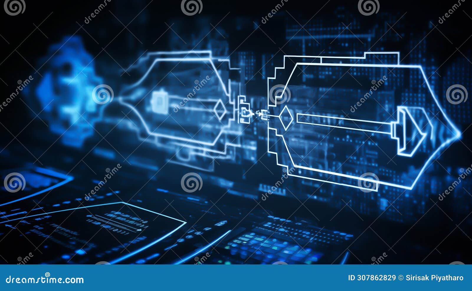 System Supervisory Control stock illustration. Illustration of ...