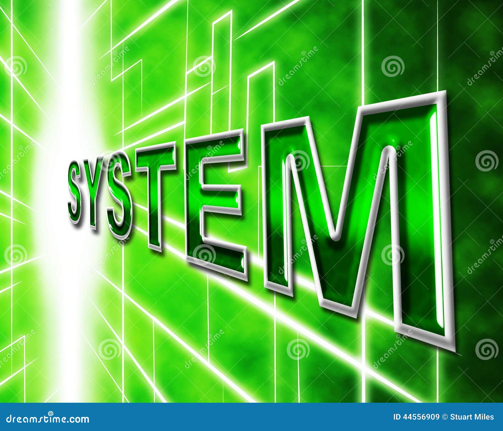 System Technology Represents High-Tech Systems and Digital Stock ...
