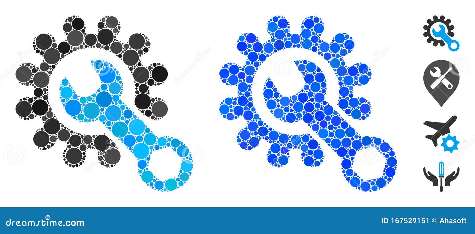 System Tools Composition Icon of Circles Stock Illustration ...