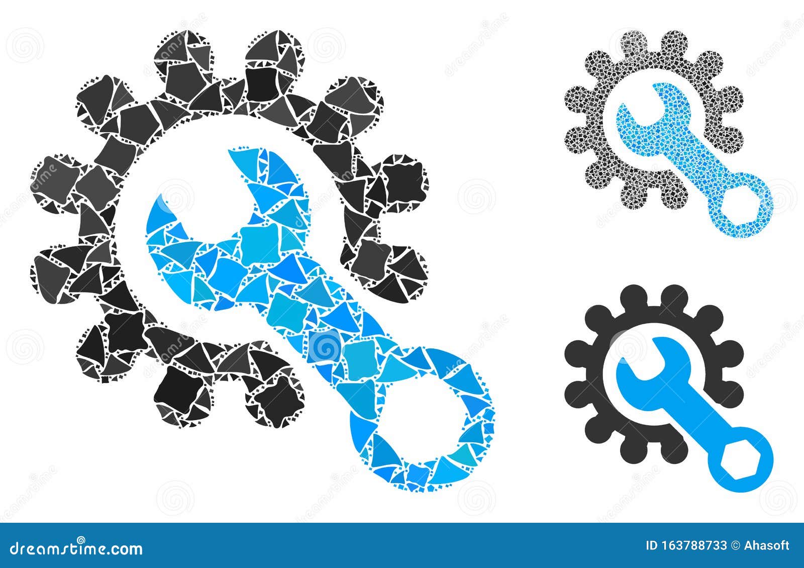 System Tools Composition Icon of Tuberous Elements Stock Illustration ...