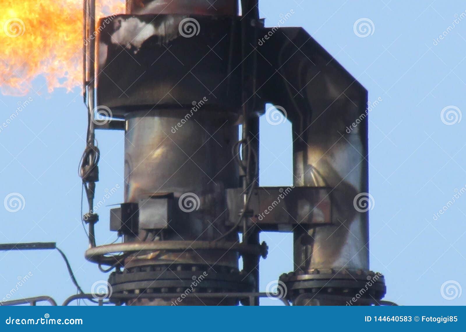 Torch System on an Oil Field Stock Image - Image of global, burn: 144640583