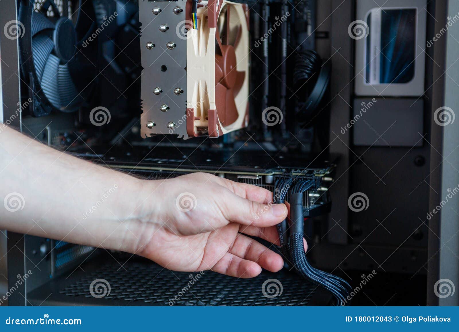 The System Unit of the Computer from the Inside Close-up Stock Image ...