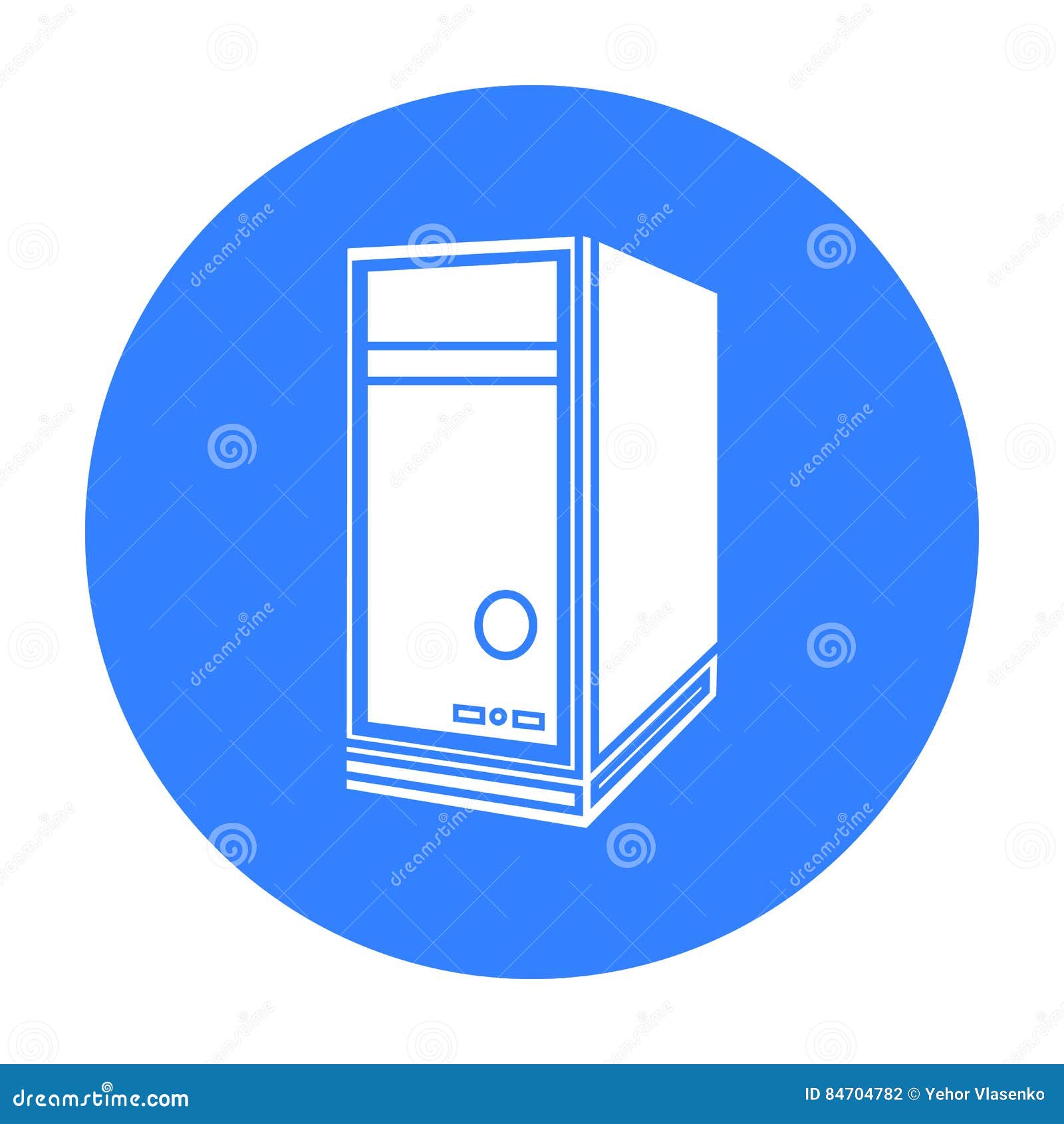 System Unit Icon in Black Style Isolated on White Background. Personal ...