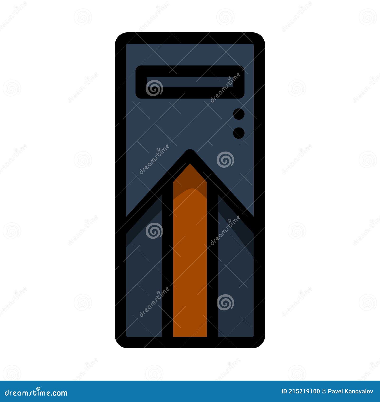 System Unit Icon stock vector. Illustration of power - 215219100