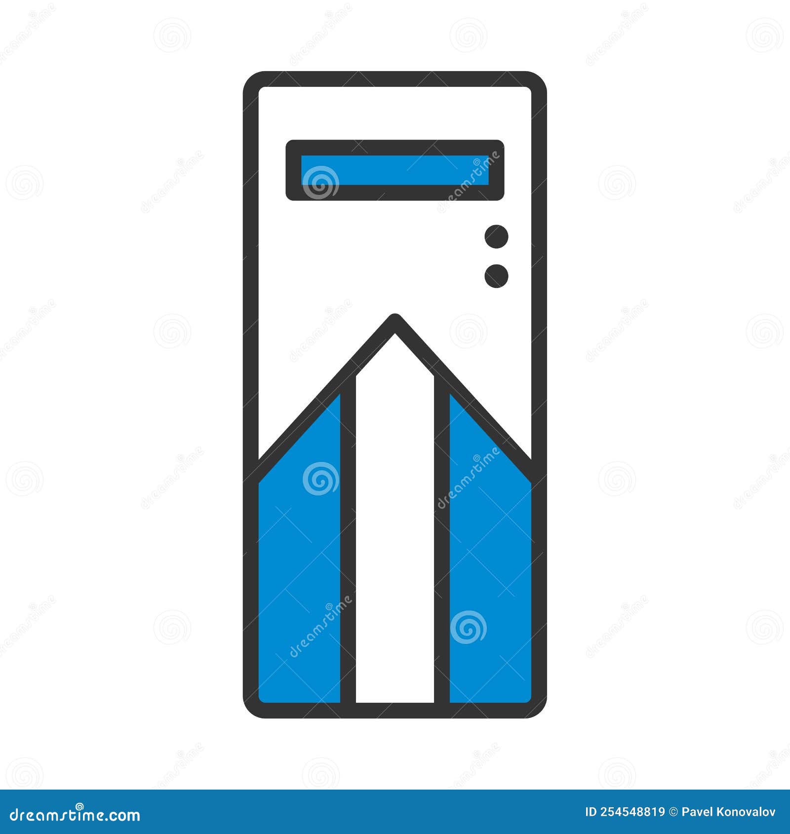 System Unit Icon stock vector. Illustration of line - 254548819