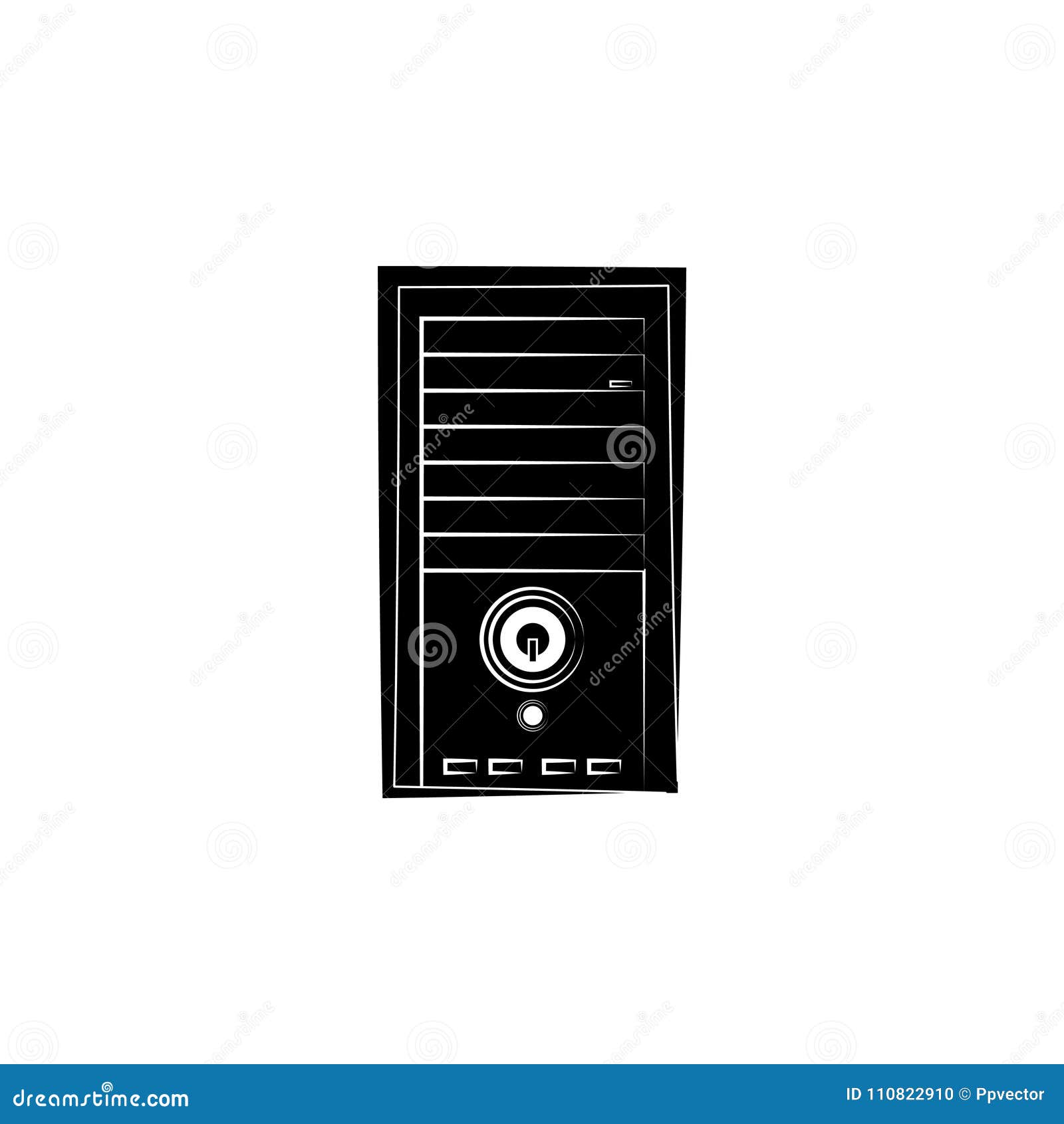 System unit icon symbol stock vector. Illustration of device - 110822910