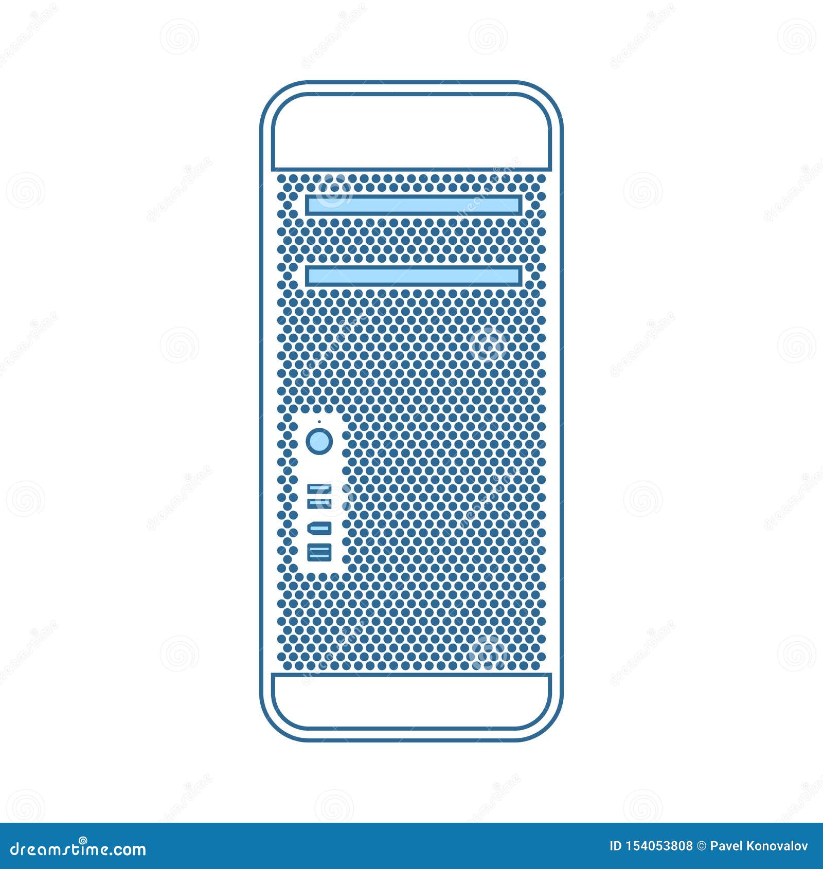 System Unit Icon stock vector. Illustration of processor - 154053808