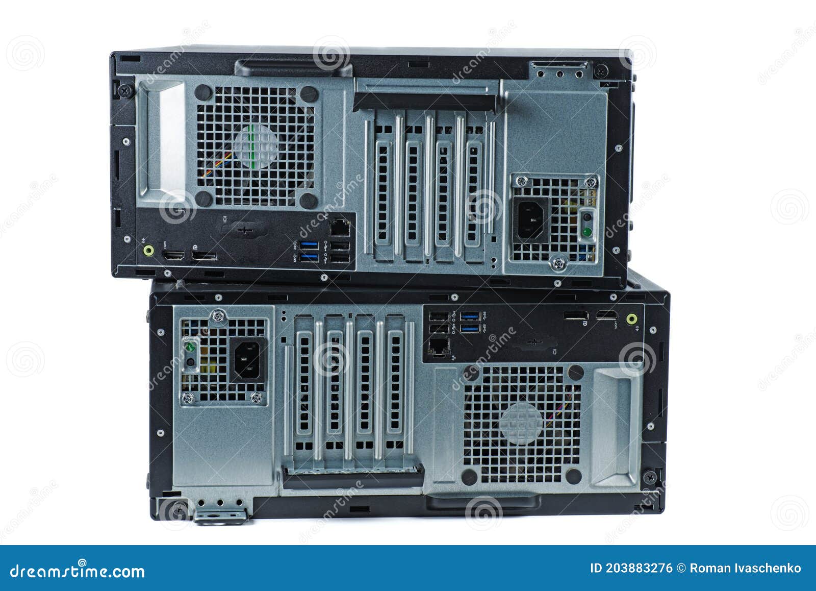 System Unit Isolated on a White Background Stock Photo - Image of real ...